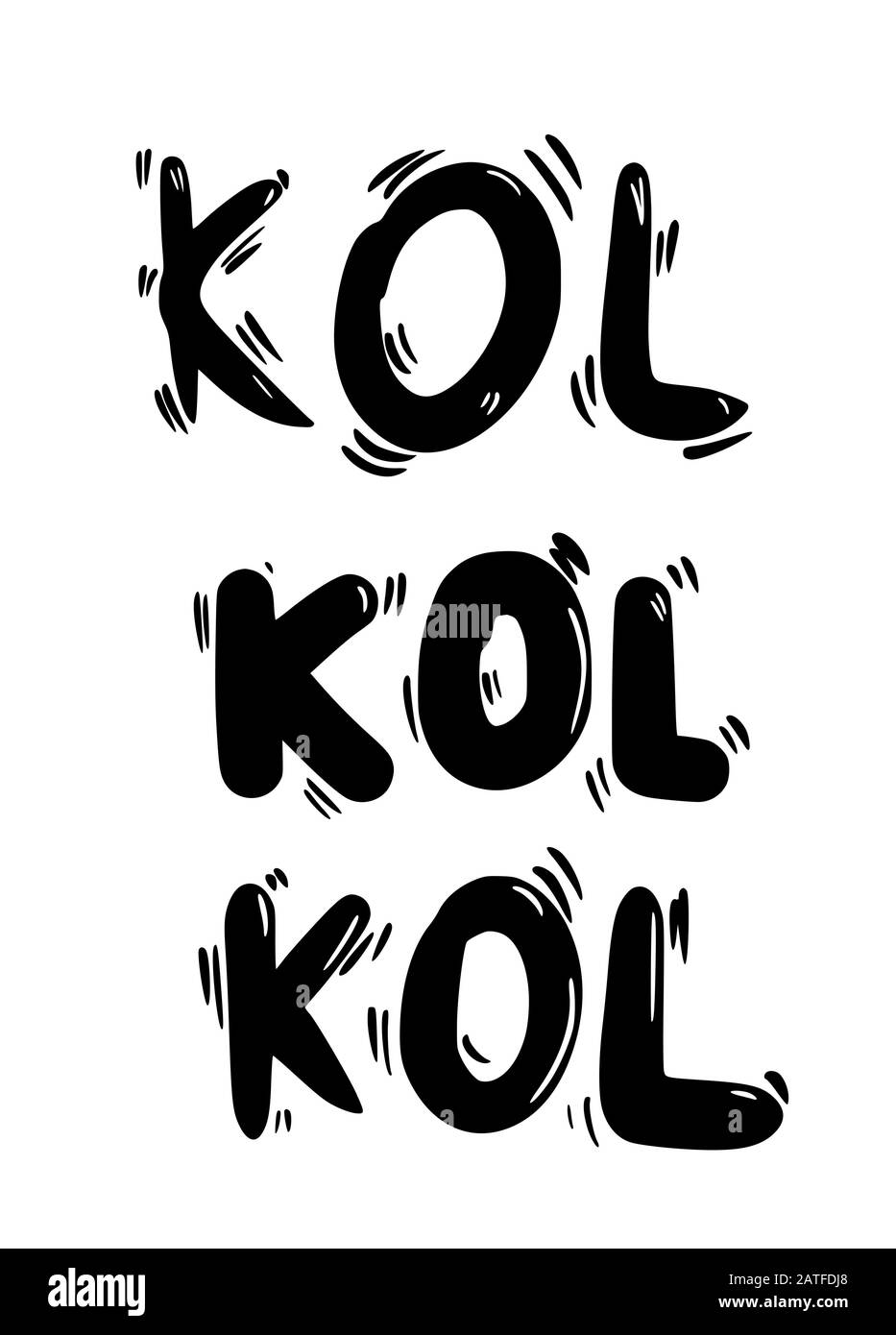 KOL text. Key opinion leader abbreviation advertising quote. Influencer ...