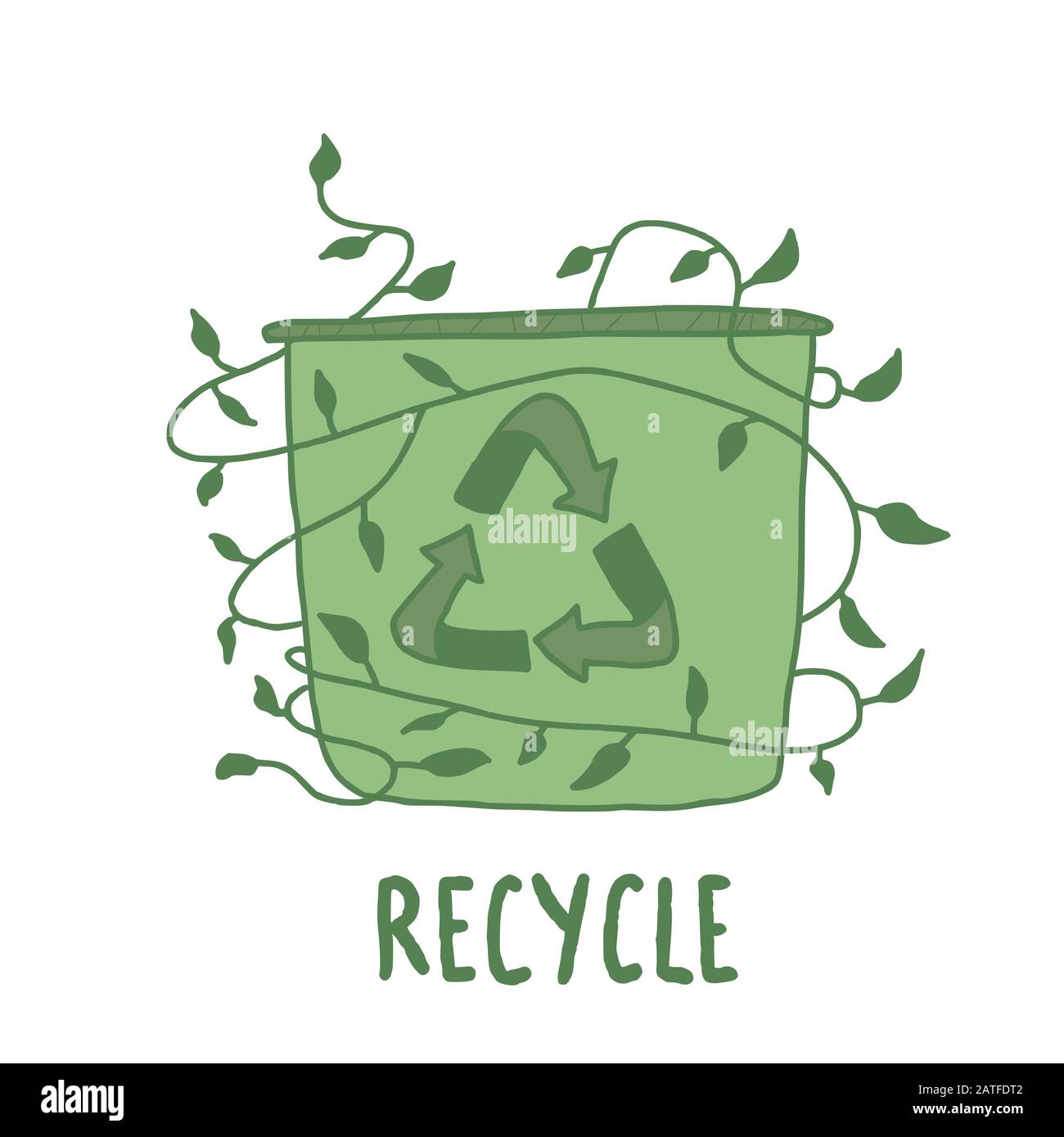 Recycle symbol. Recycling of clothes sign isolated on white background ...