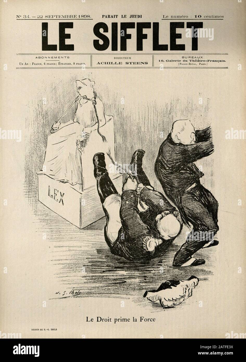 The Dreyfus Affair 1894-1906 - Le Sifflet, September22, 1898 - French ...