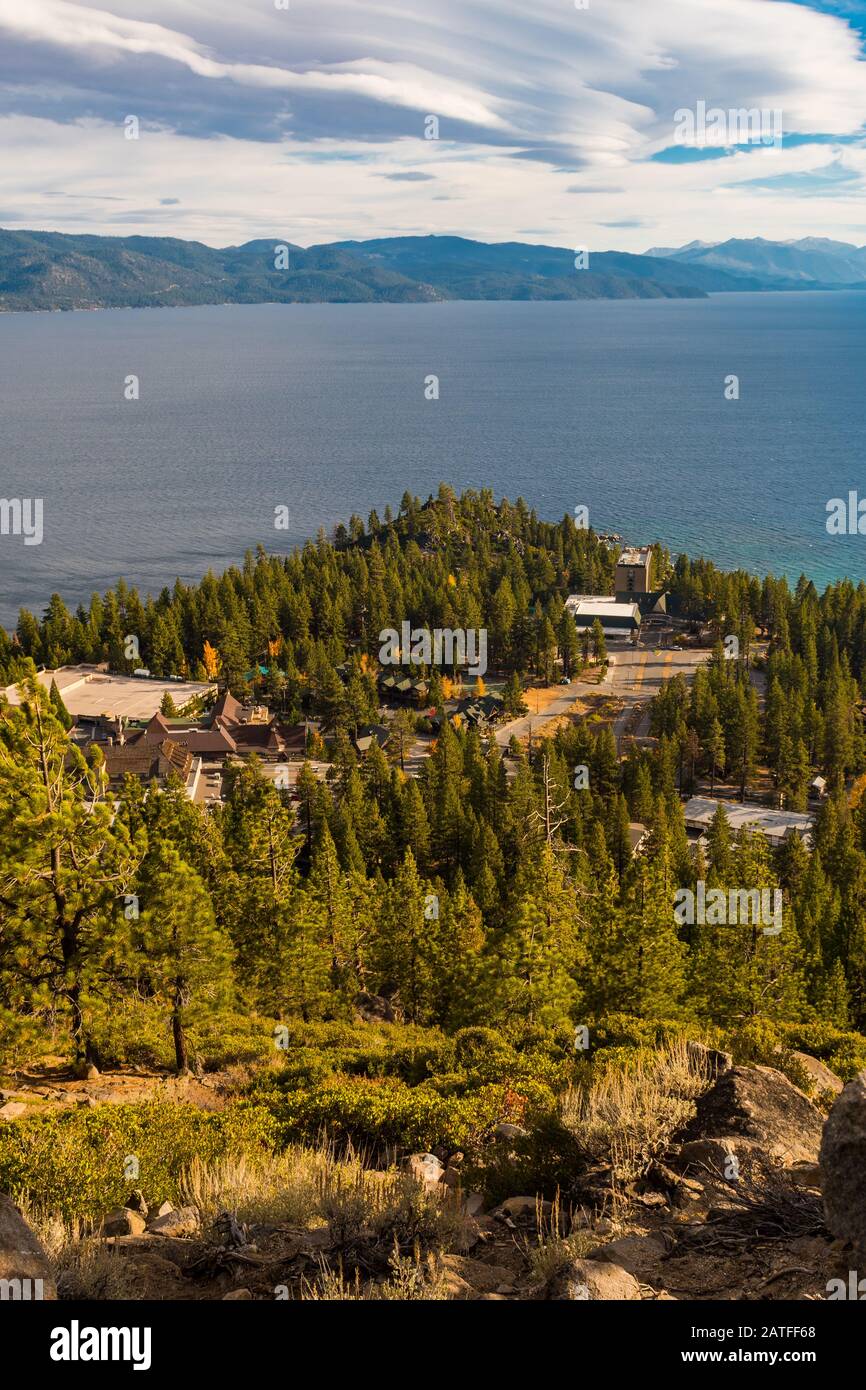 Views of Lake Tahoe from Crystal Bay Scenic Overlook Stock Photo - Alamy