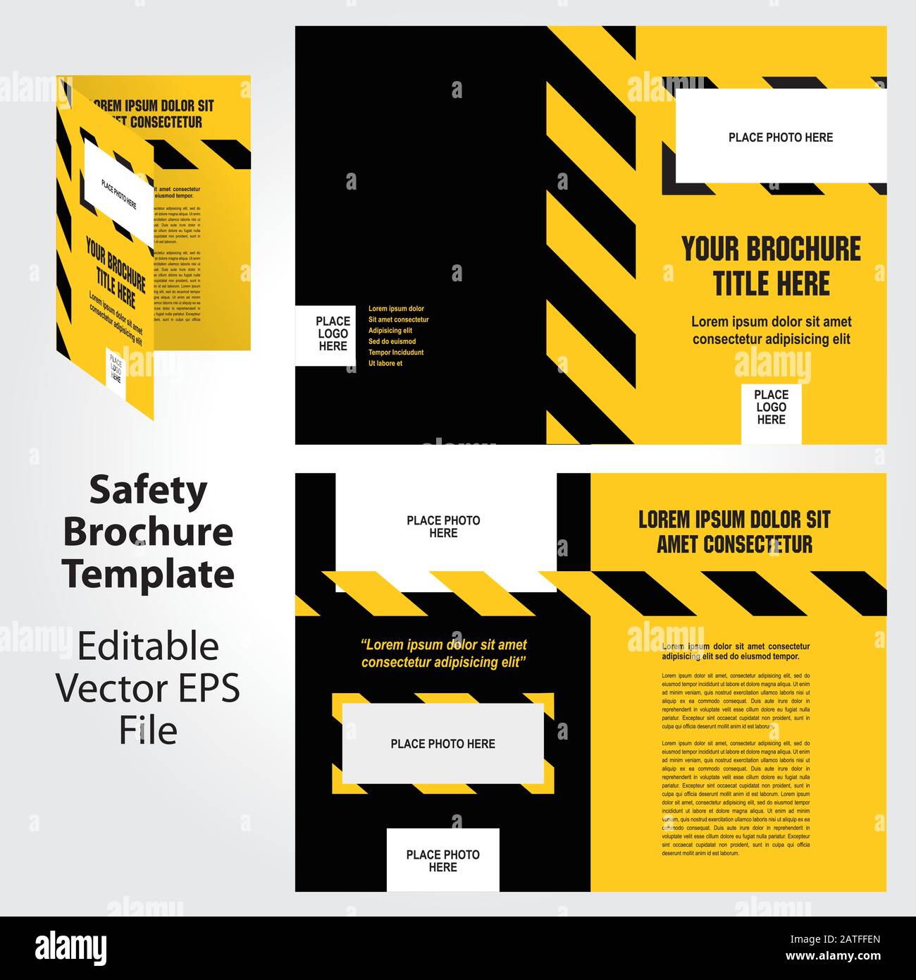 Vector safety theme brochure template design Stock Vector Image & Art ...