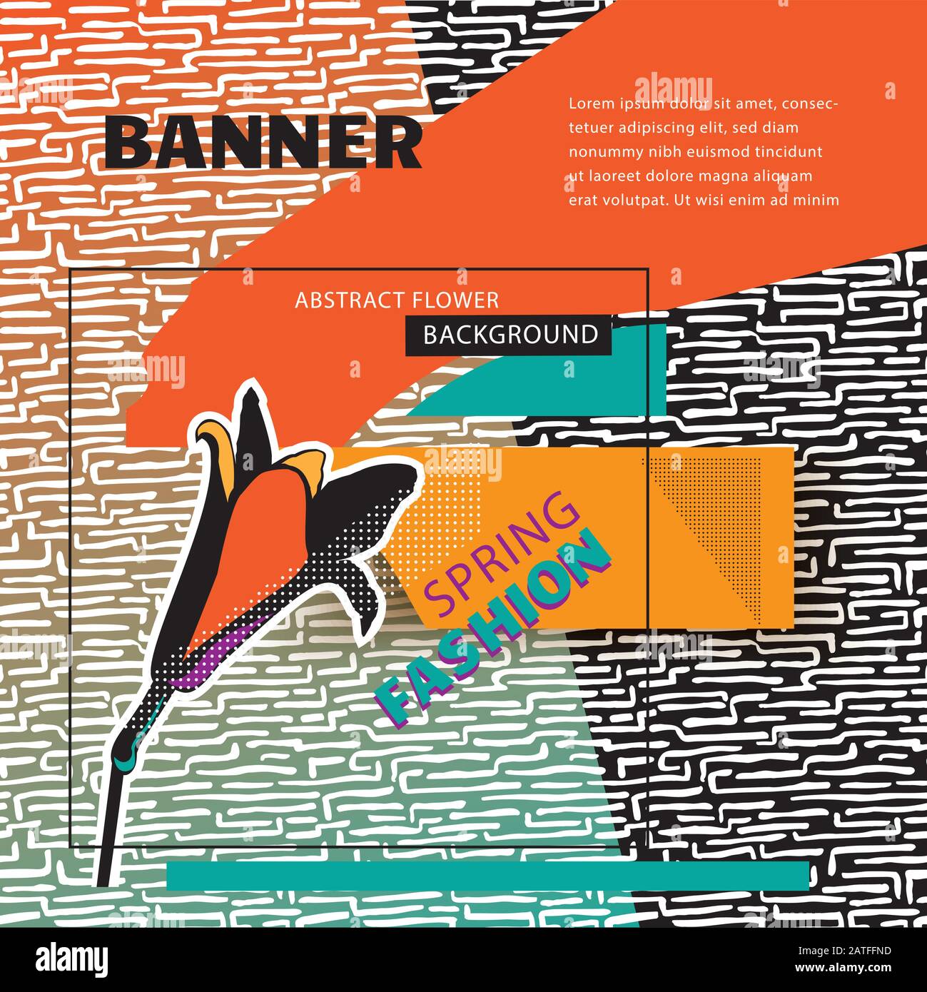 Black square art Stock Vector Images - Alamy