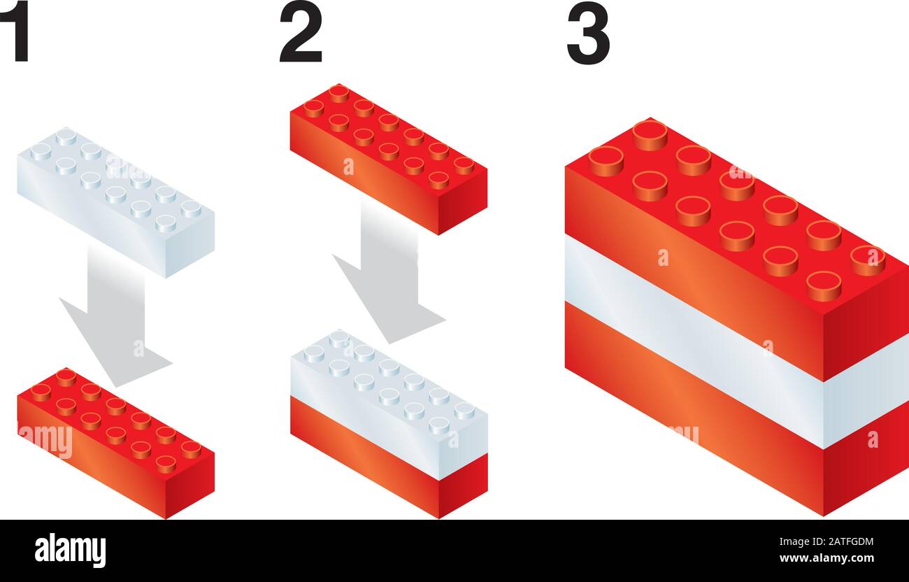 Building blocks making Austrian flag Stock Vector Image & Art - Alamy
