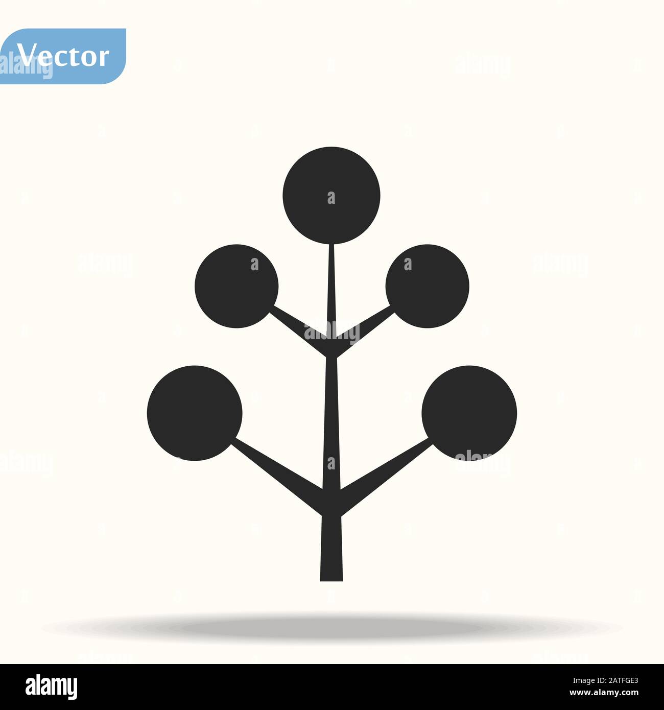 Apple tree illustration. Fruit tree symbol icon. eps10 Stock Vector ...