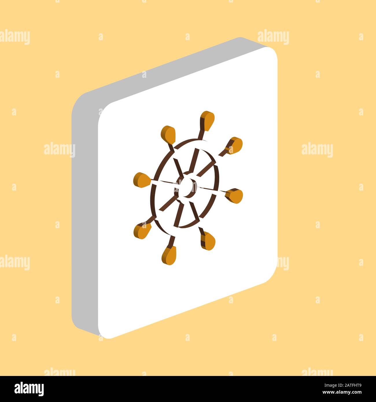 Ship Rudder Simple vector icon. Illustration symbol design template for ...