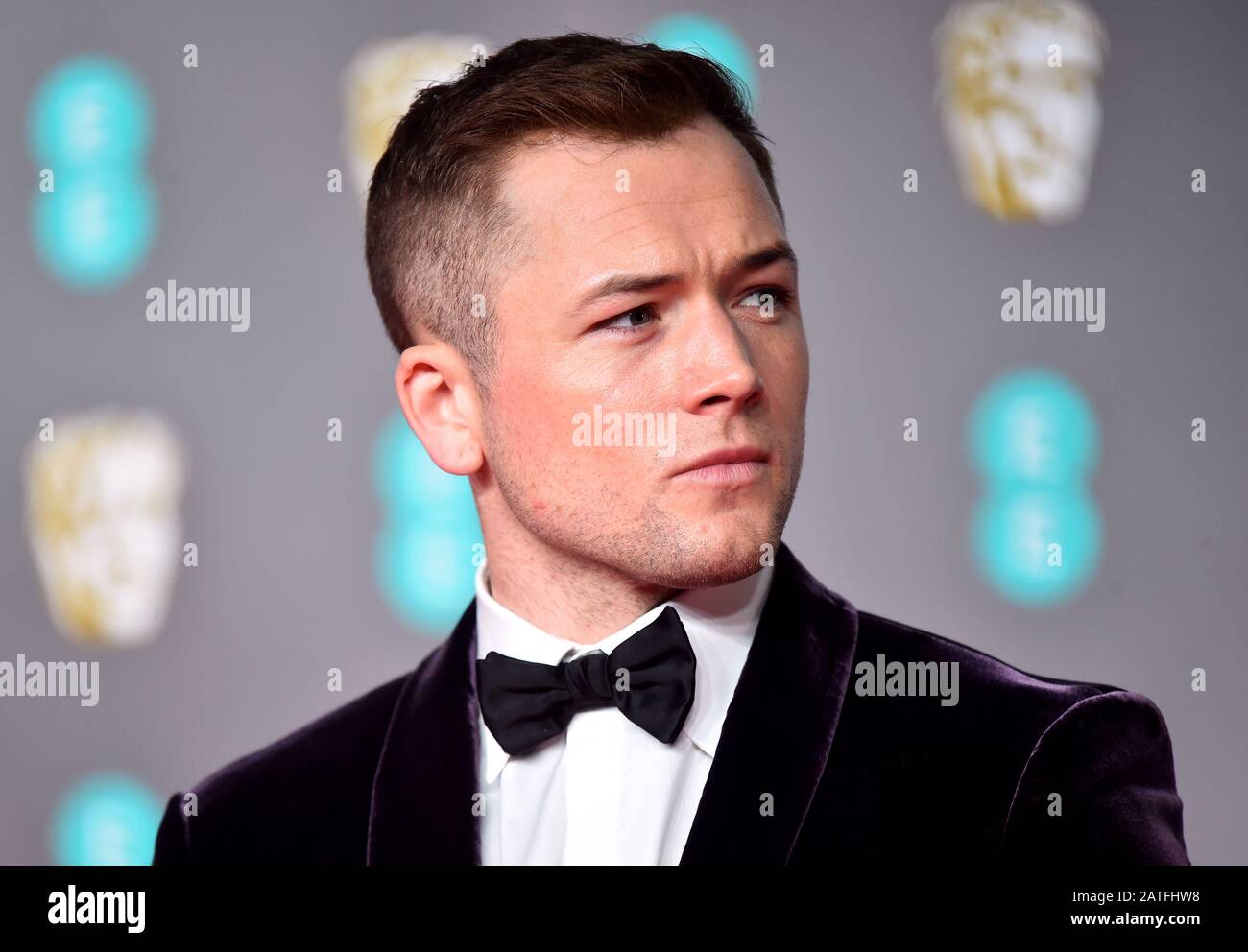 Taron Egerton attending the 73rd British Academy Film Awards held at ...