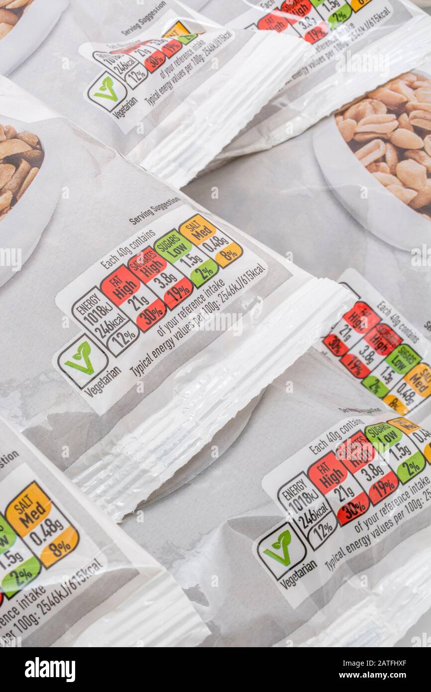 Salted peanuts food label hi-res stock photography and images - Alamy