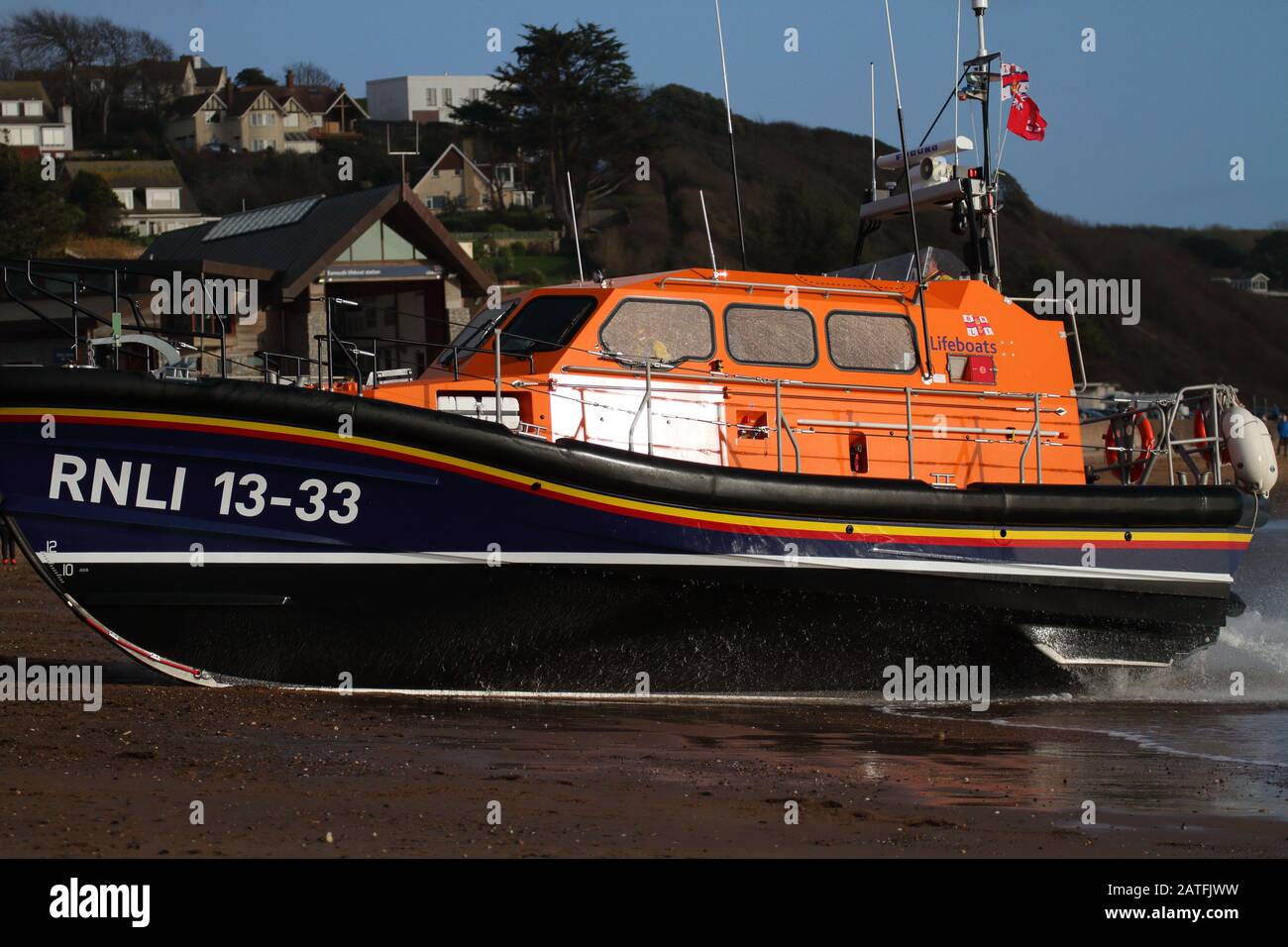 RNLI Exmouth lifeboat Bridie O'Shea, on excerise at Exmouth, Devon ...