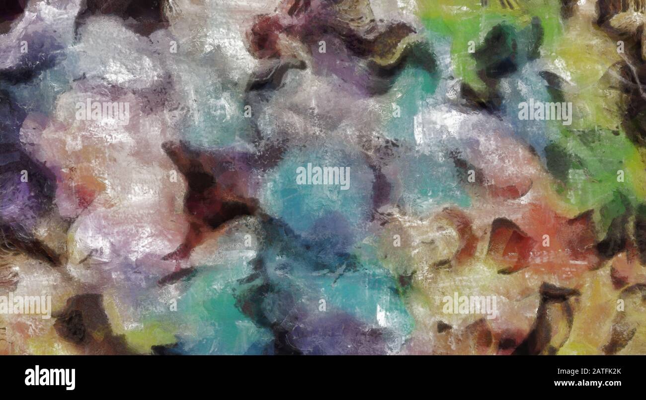 Abstract painting in muted colors Stock Photo - Alamy
