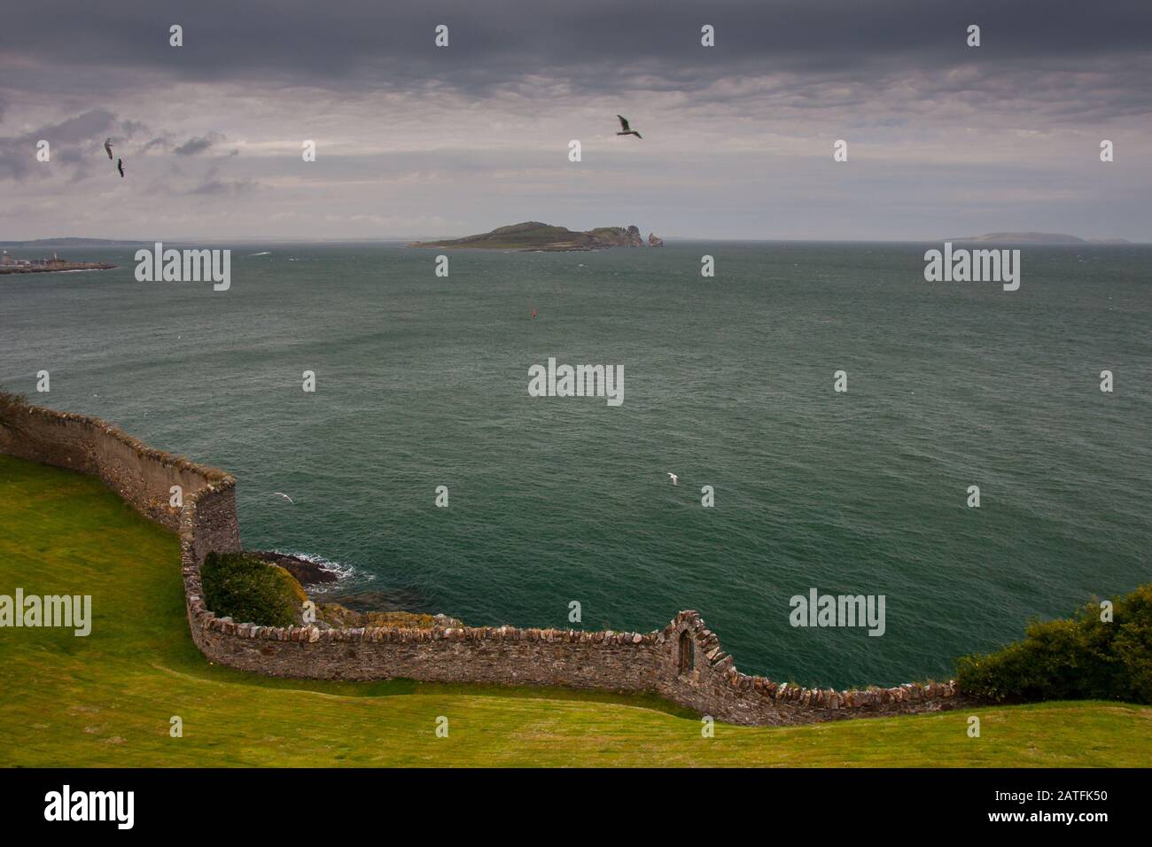 Ireland's Eye Island taken from Howth, Dublin, Ireland Stock Photo - Alamy