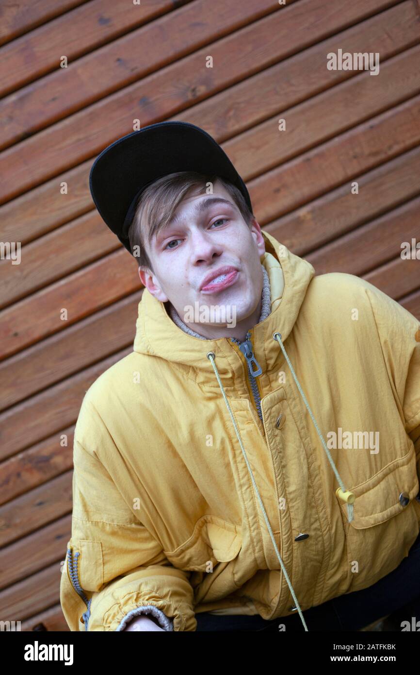 Angry guy making face hi-res stock photography and images - Alamy