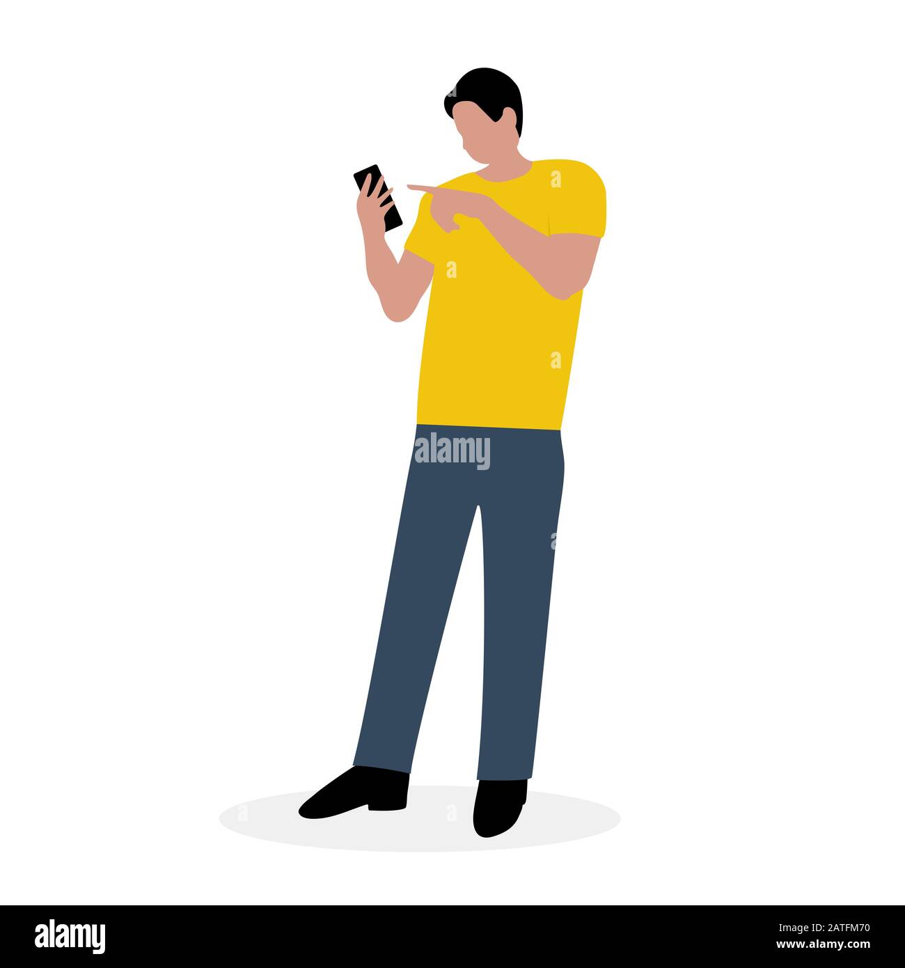 Man typing cartoon hi-res stock photography and images - Alamy