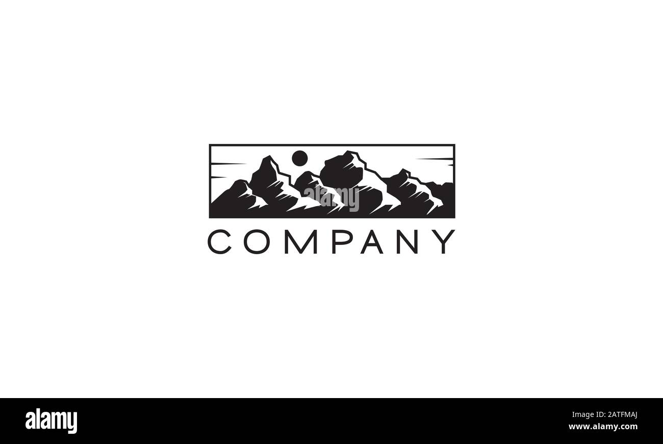 Vector logo on which an abstract image of a mountain range Stock Vector ...