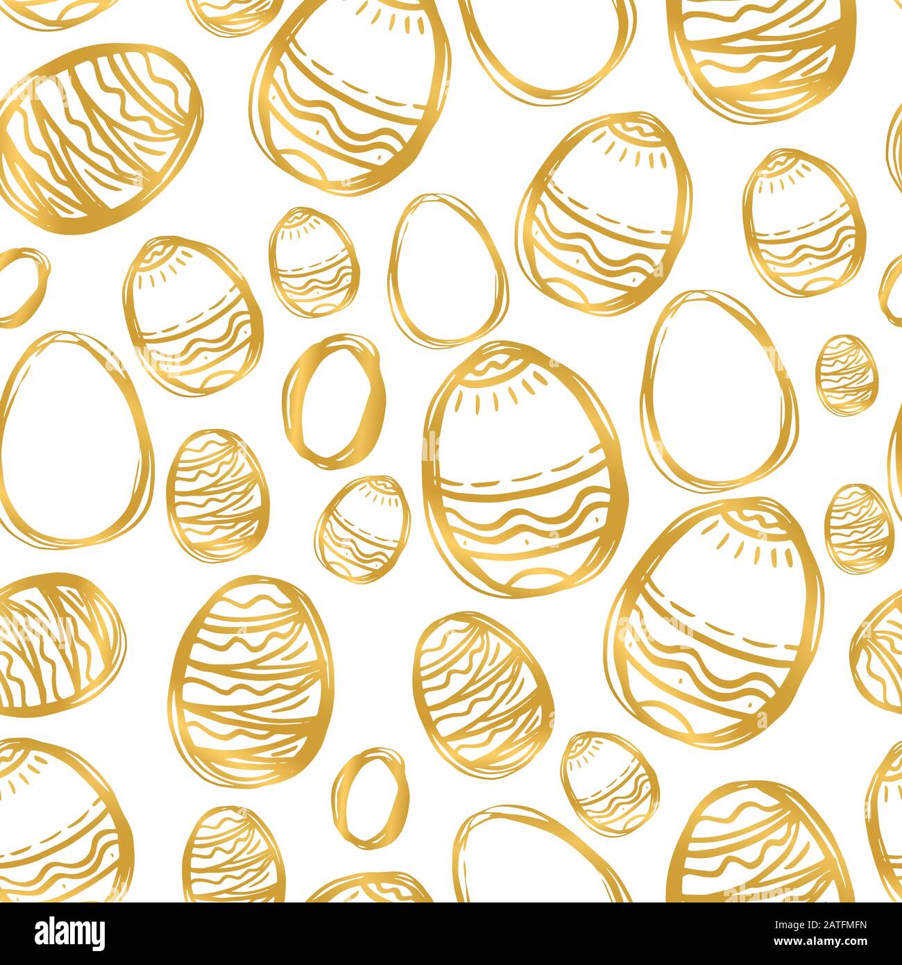 Golden easter eggs and specks, flecks, spots seamless pattern. Free ...