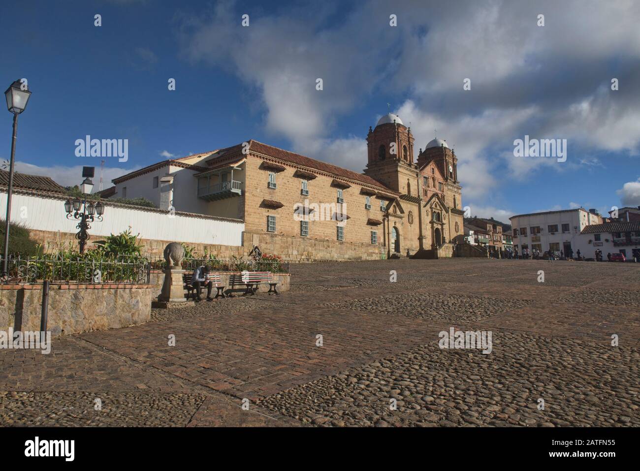 The Convento de los Franciscanos monastery and Basílica Menor in Monguí ...