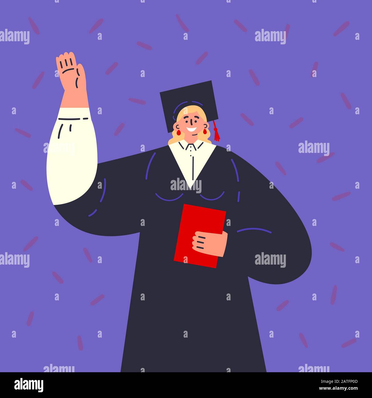 Girl holding degree Stock Vector Images - Alamy