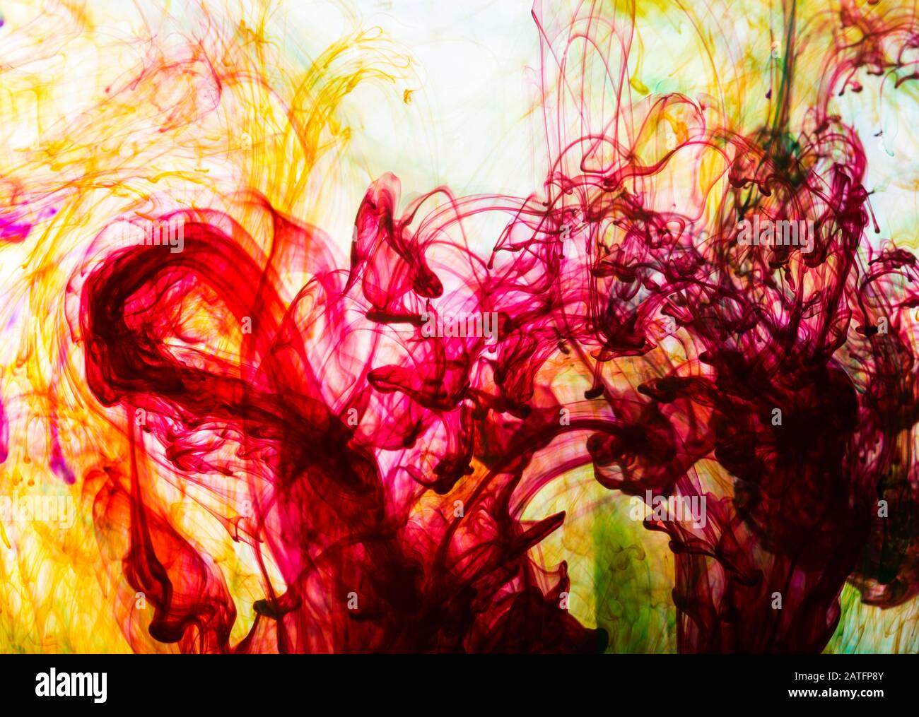 Acrylic colors and ink in water. Abstract background Stock Photo - Alamy