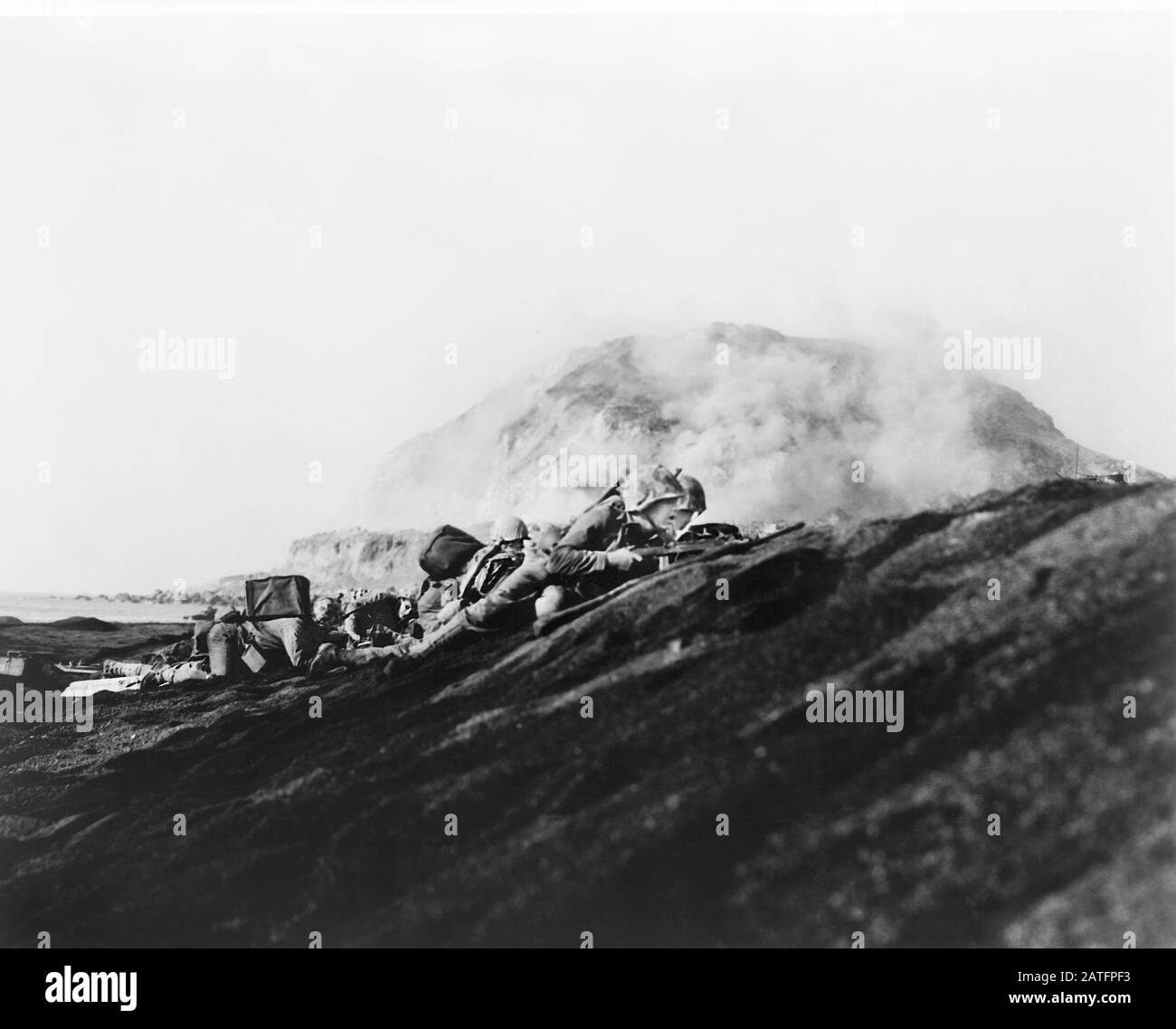 The Second Battalion, Twenty-Seventh Marines on top of Hill during ...