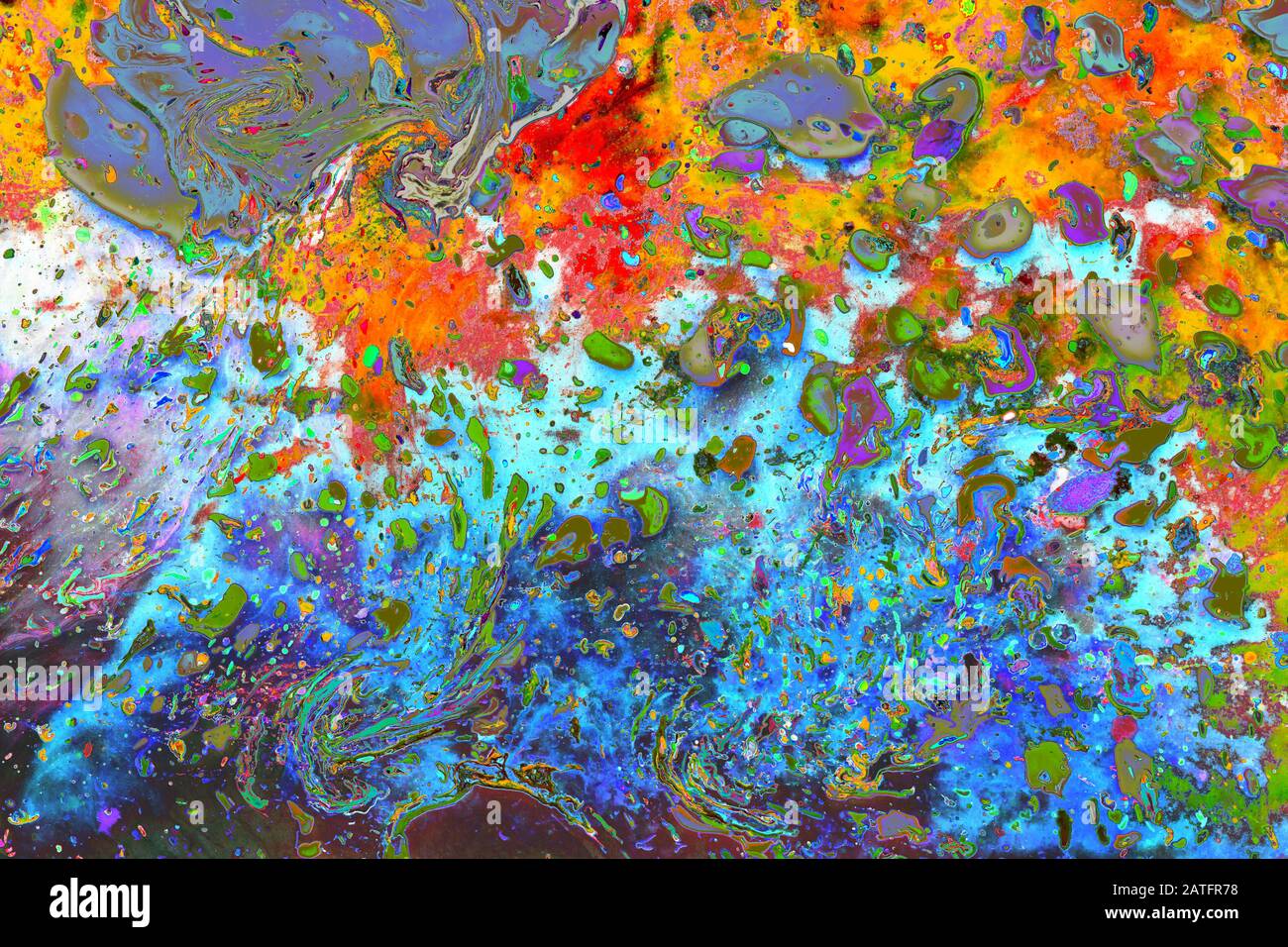 Traditional Ottoman Turkish abstract marbling art patterns as ...