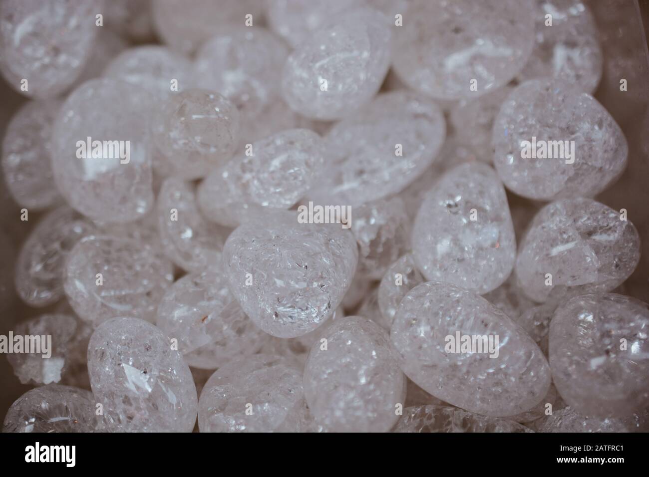 crystallized quartz (rock-crystal) gem stone as natural mineral rock ...