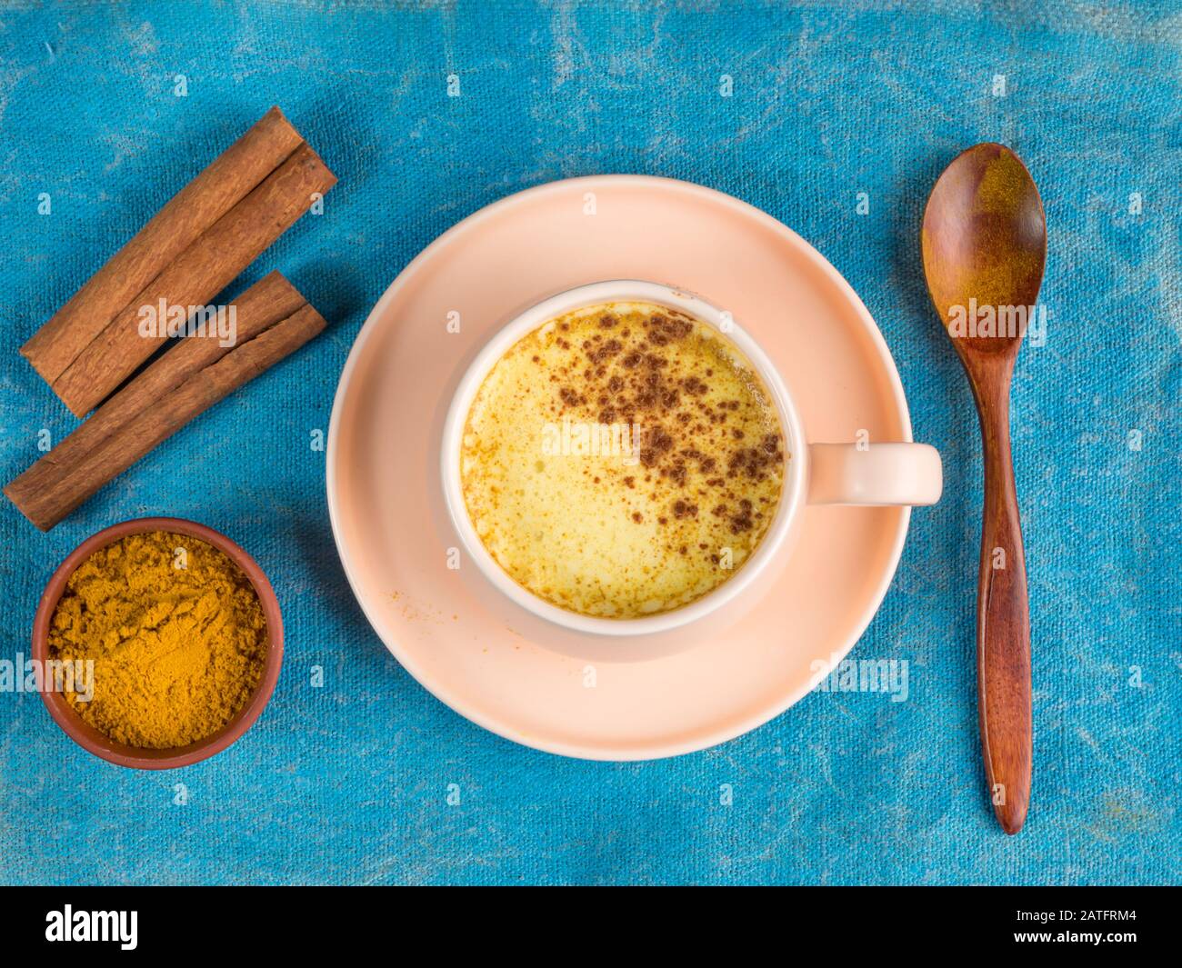 Gold milk, made with turmeric and other spices Stock Photo - Alamy