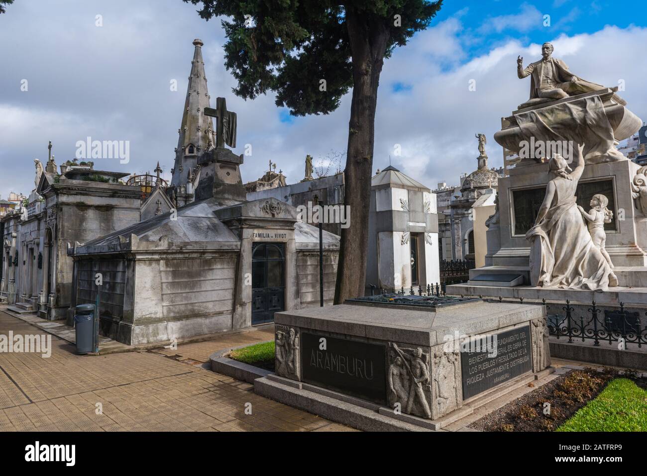 Cementerio de la Recoleta or Recoleta Cemetery, City quarter Recoleta ...