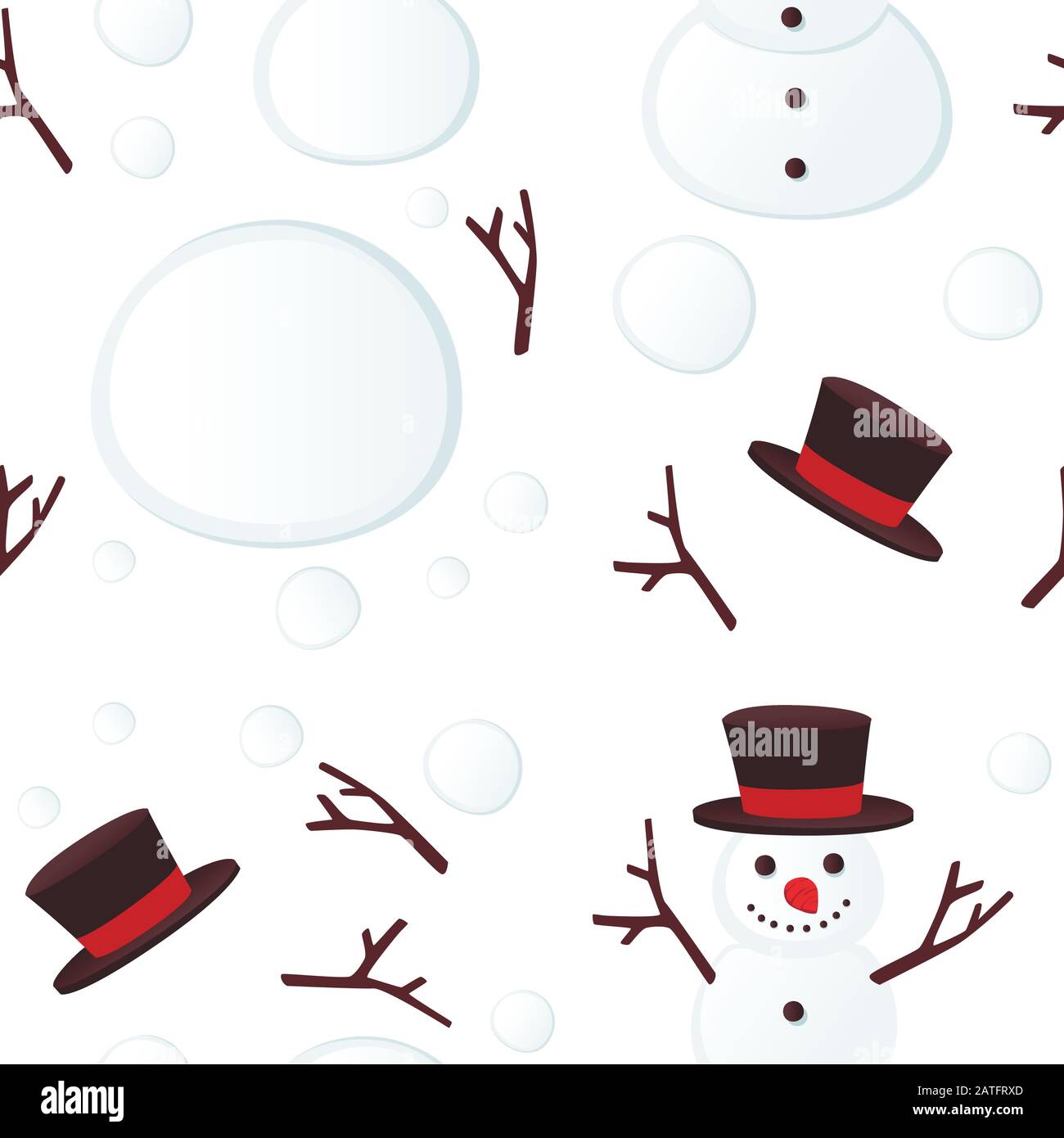 Cartoon christmas seamless snowman Stock Vector Images - Alamy