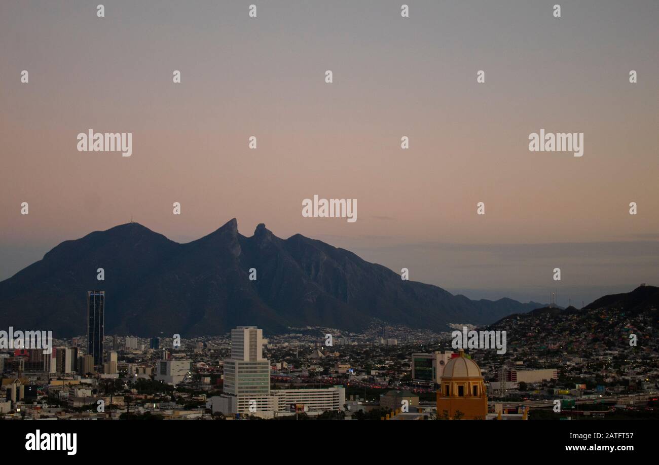 Sunset view in Monterrey Mexico Stock Photo - Alamy