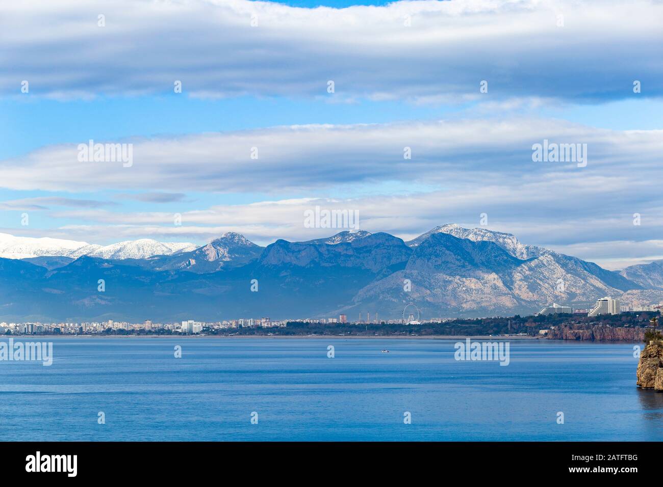 Antalya sea and mountain views, in the sea in Turkey Stock Photo - Alamy