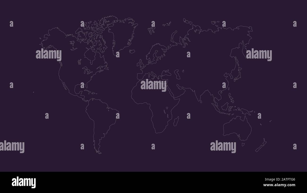 World Outline Map High Resolution Stock Photography and Images - Alamy