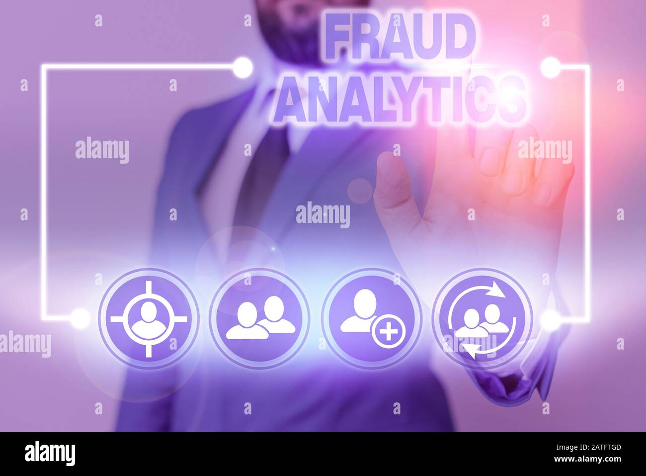 Writing note showing Fraud Analytics. Business concept for ...