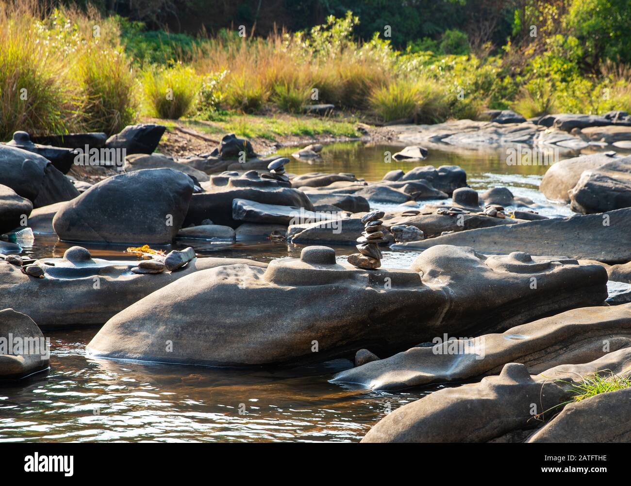 Sahasralinga,thousand ling, carved, rocks, river, Karnataka, state Ling ...