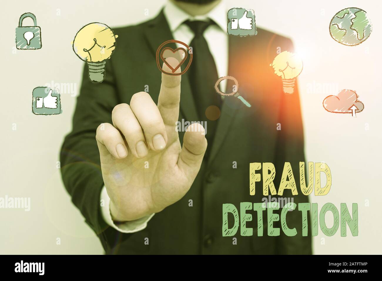 Writing note showing Fraud Detection. Business concept for ...