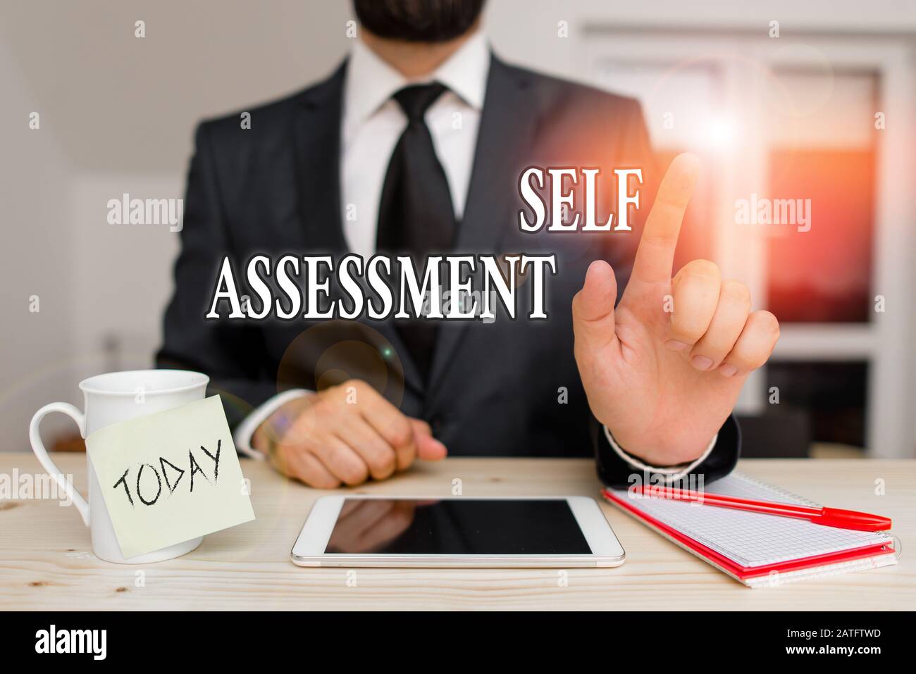 Conceptual hand writing showing Self Assessment. Concept meaning ...