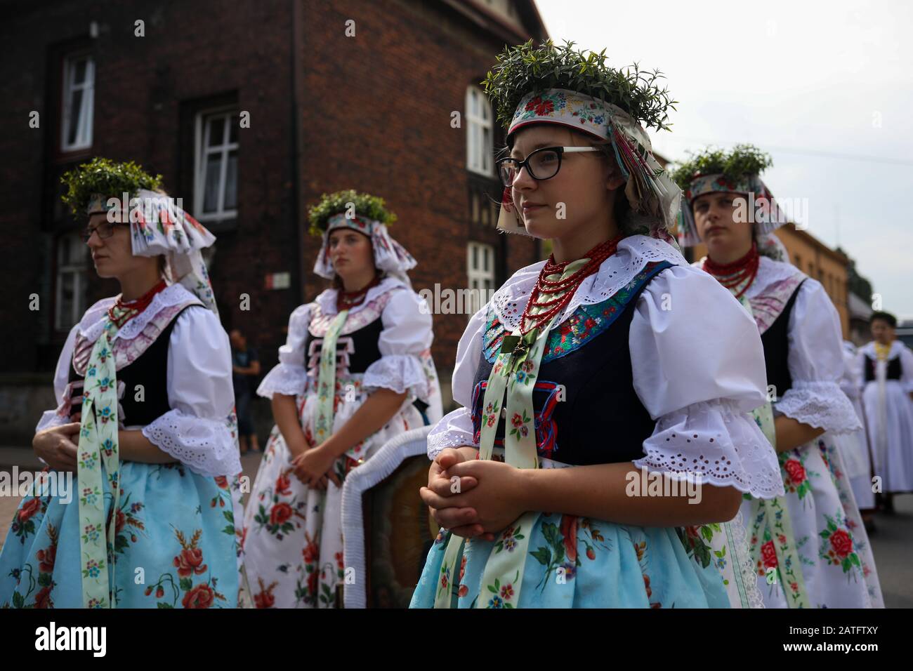 Poland, Swietochlowice, Lipiny district - 20.06.2019: people in ...
