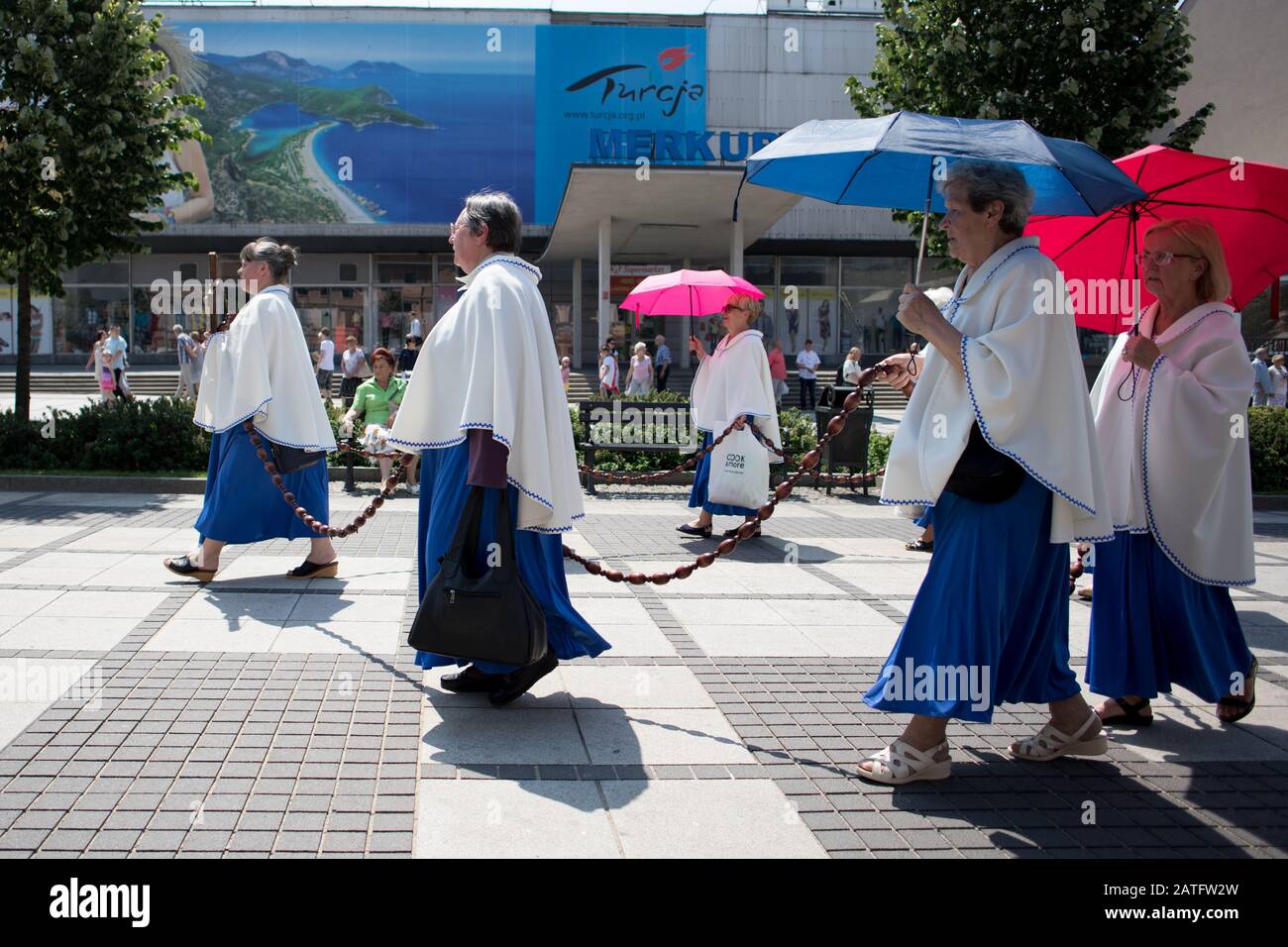 POLAND, CZESTOCHOWA - 31 May 2018: pilgrims celebraing and praying ...