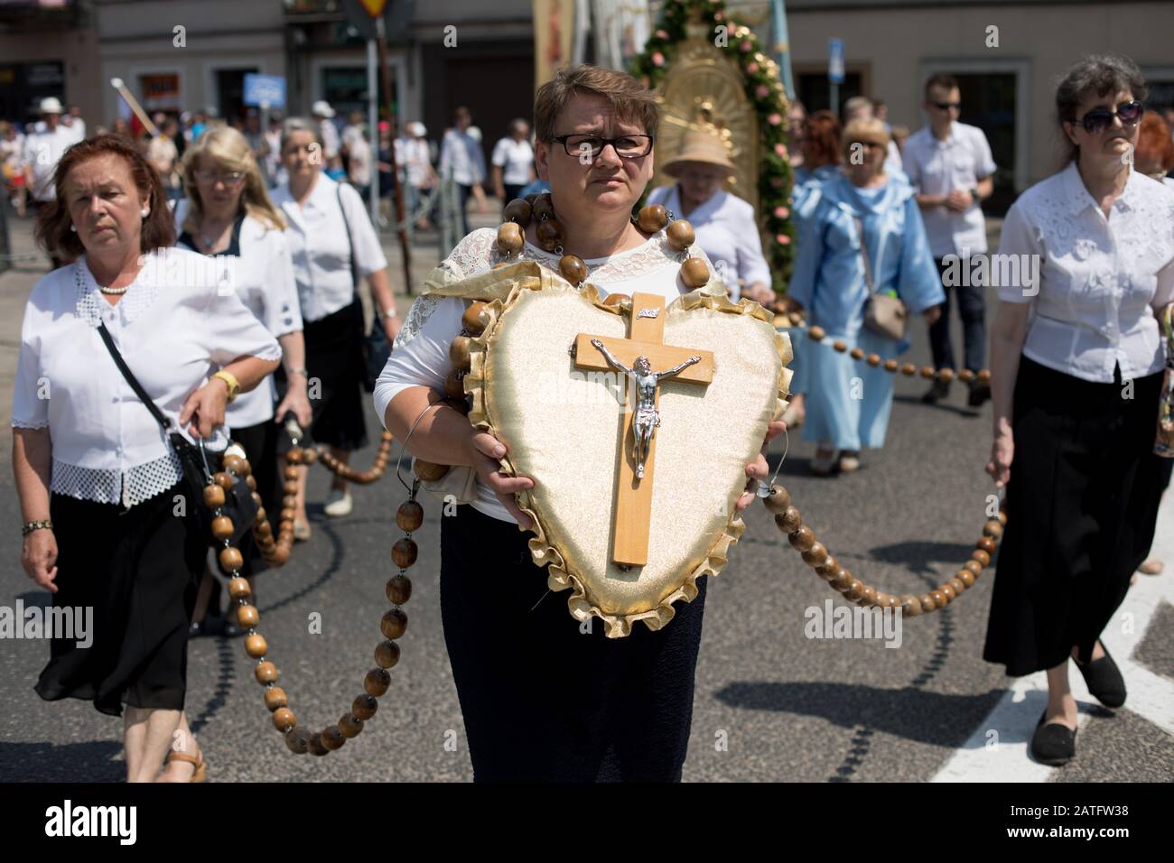 POLAND, CZESTOCHOWA - 31 May 2018: pilgrims celebraing and praying ...