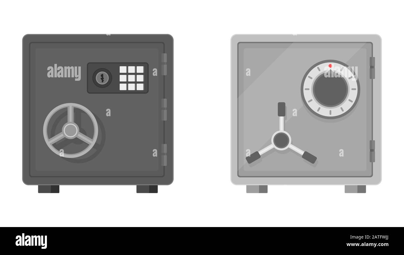 Safe front view on white background Stock Vector Image & Art - Alamy