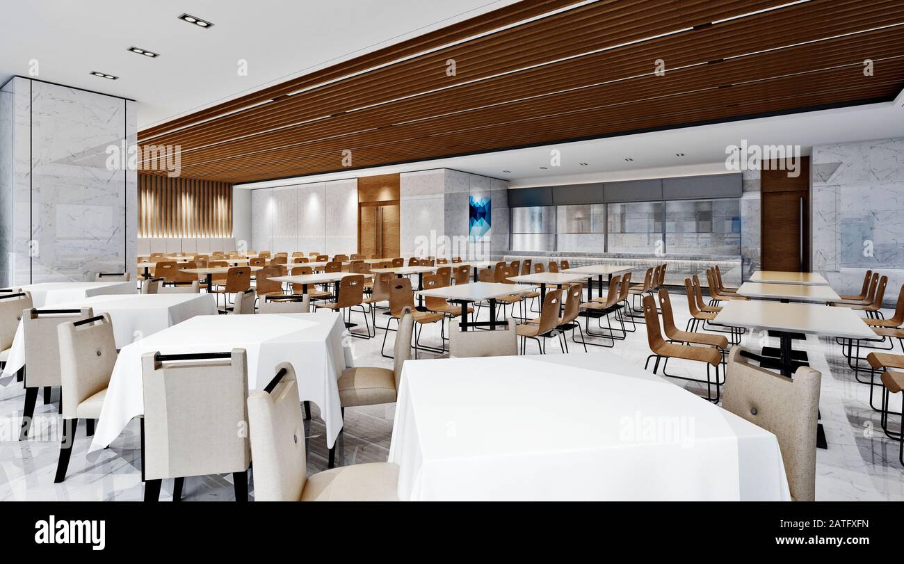 3d render of cafe restaurant Stock Photo - Alamy