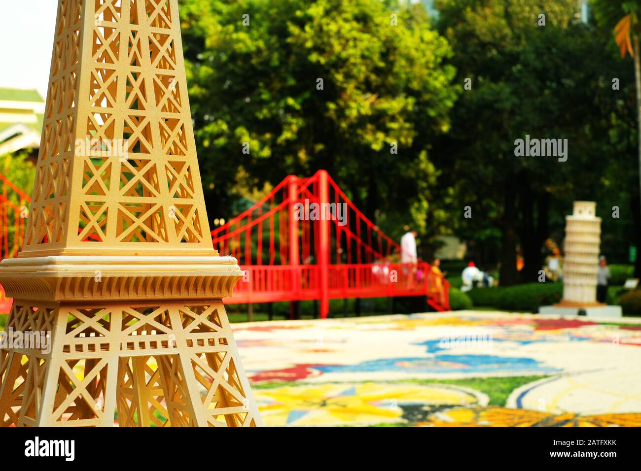 Eiffel tower on blur background Stock Photo - Alamy