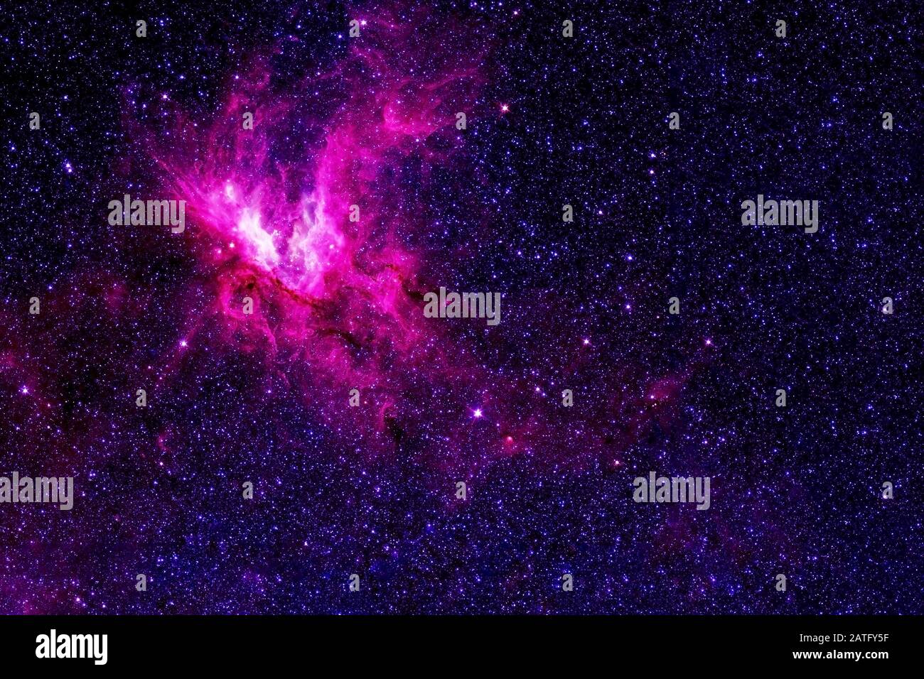 A pink galaxy in deep space. Elements of this image were furnished by ...