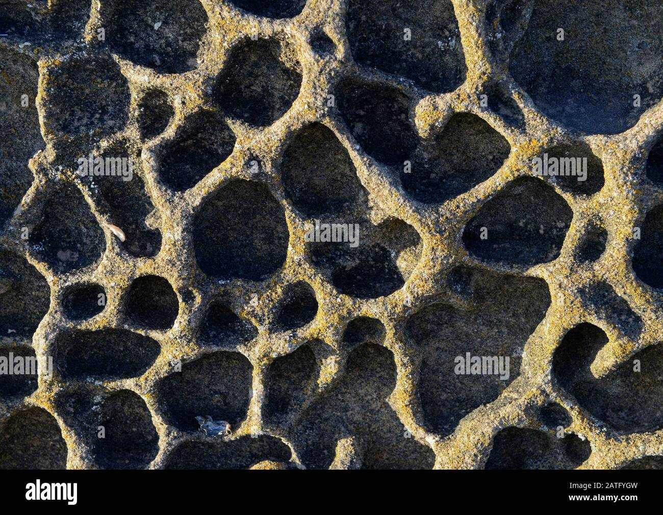 The sea wall at Watchet harbour, Somerset, UK, was built using ...