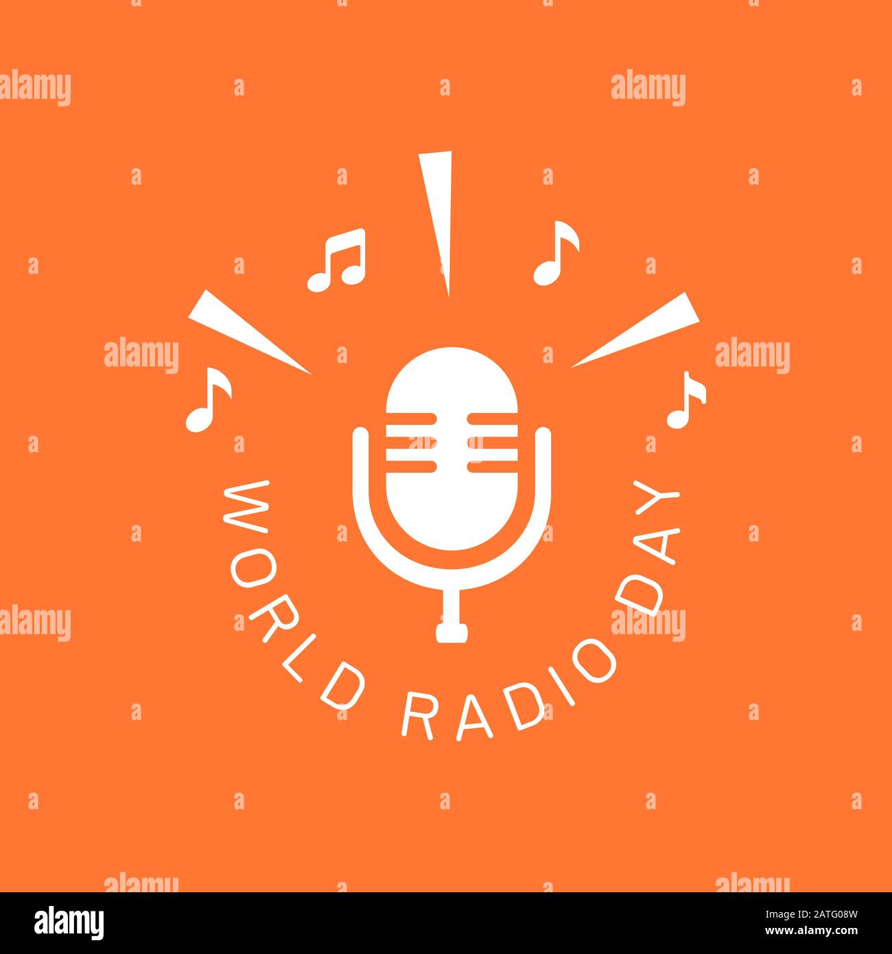 logo design of World radio day for poster, banner or any design Stock ...