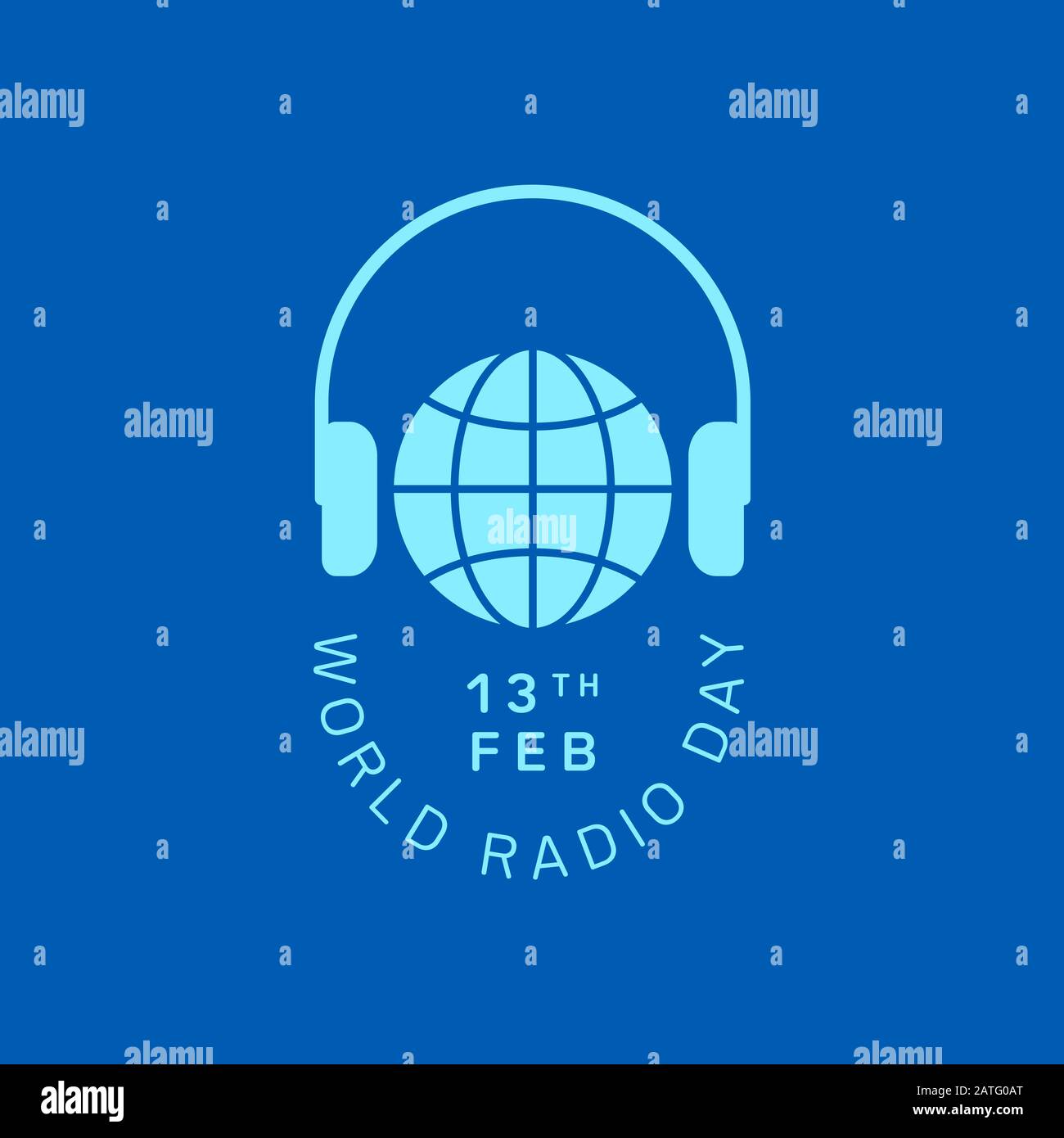 logo design of World radio day for poster, banner or any design Stock ...