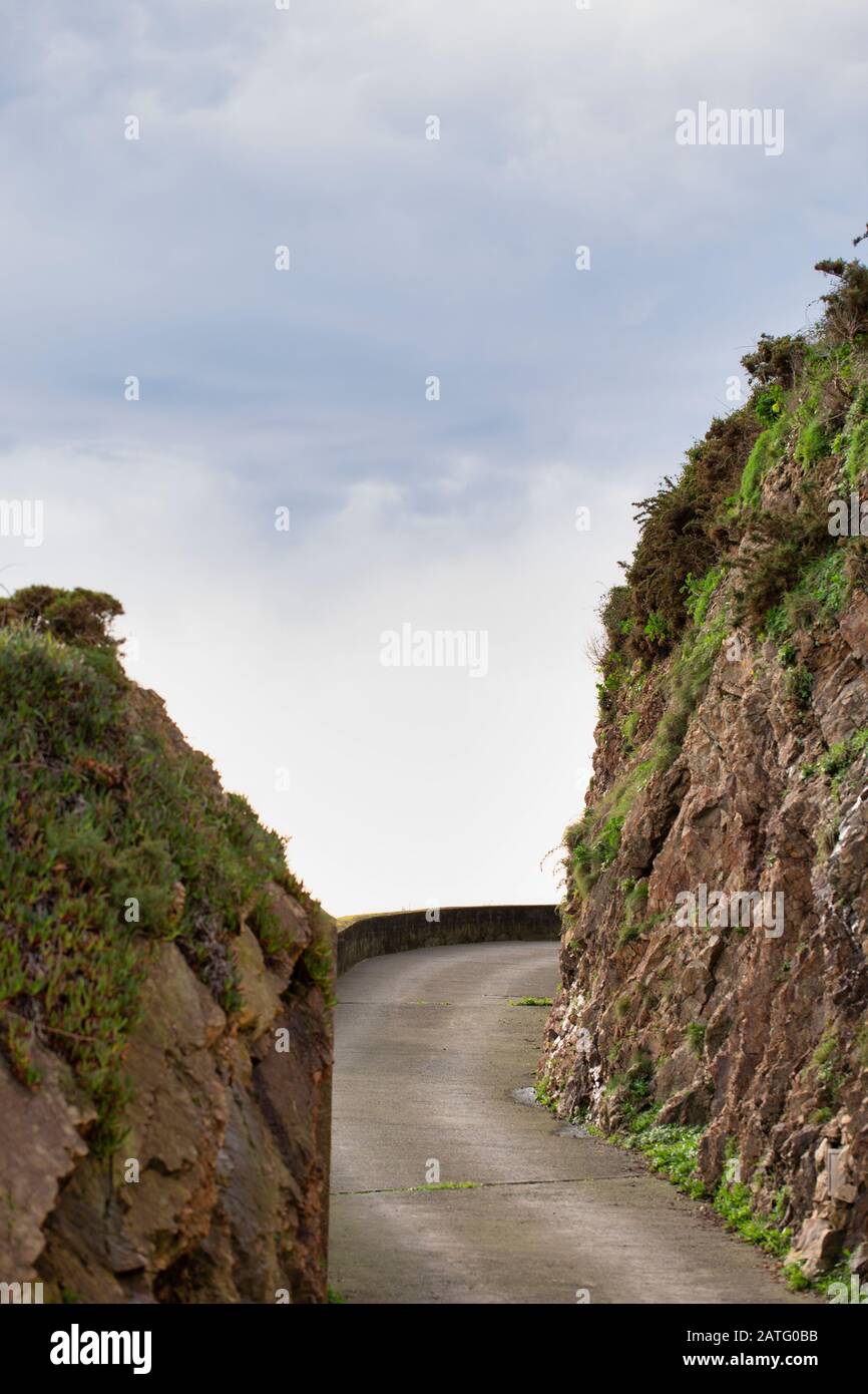 Way leading to top of the cliff Stock Photo - Alamy
