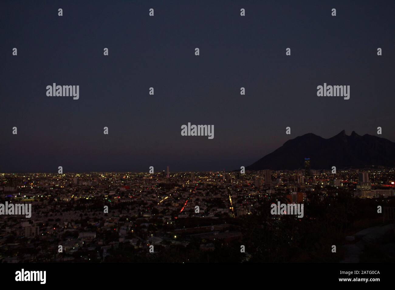 Sunset view in Monterrey Mexico Stock Photo - Alamy