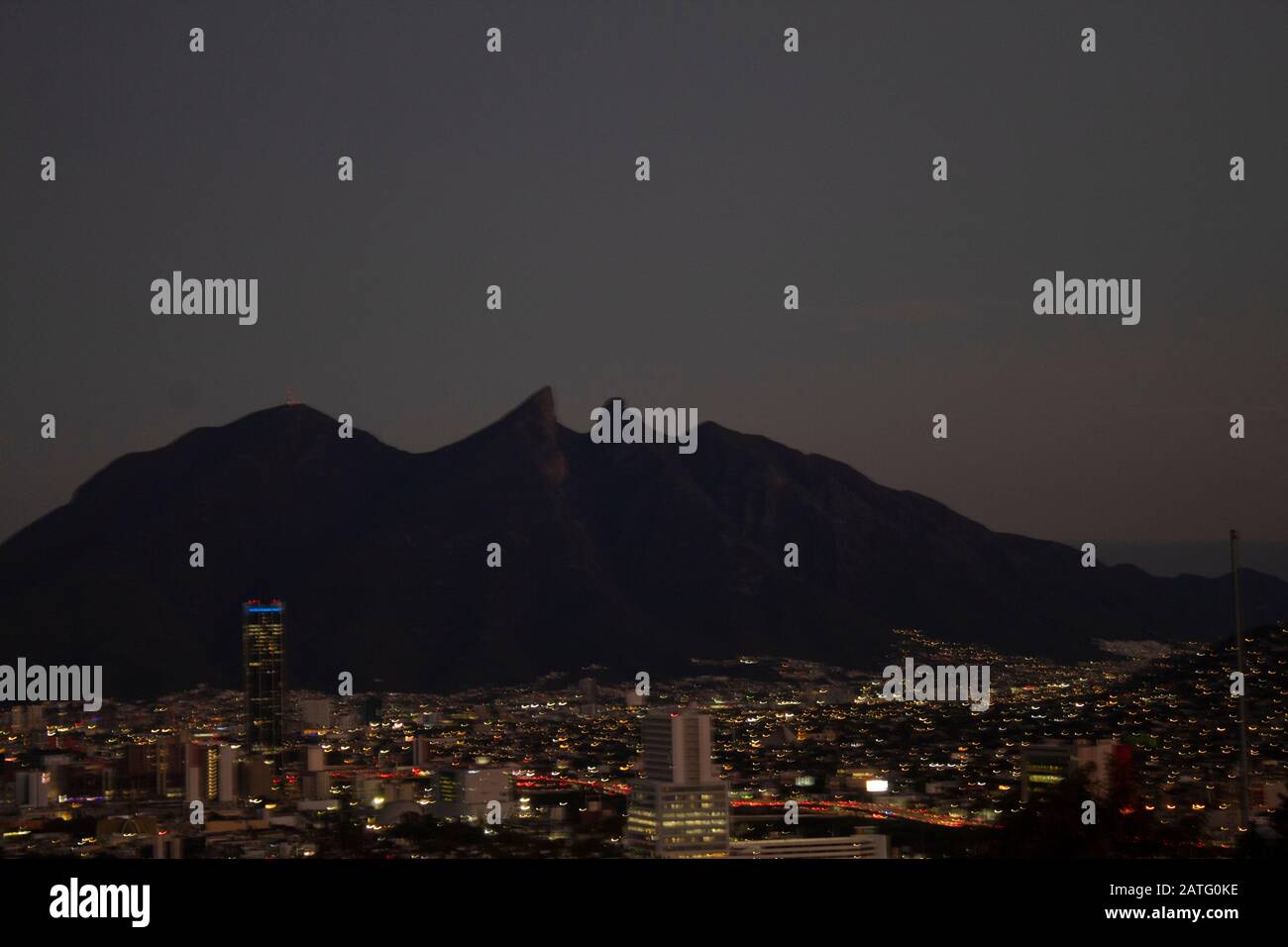 Sunset view in Monterrey Mexico Stock Photo - Alamy