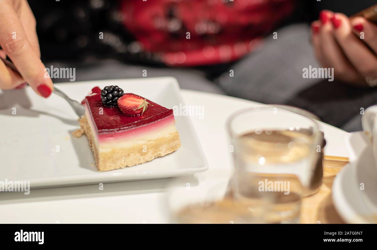 Cheesecake woman hi-res stock photography and images - Alamy