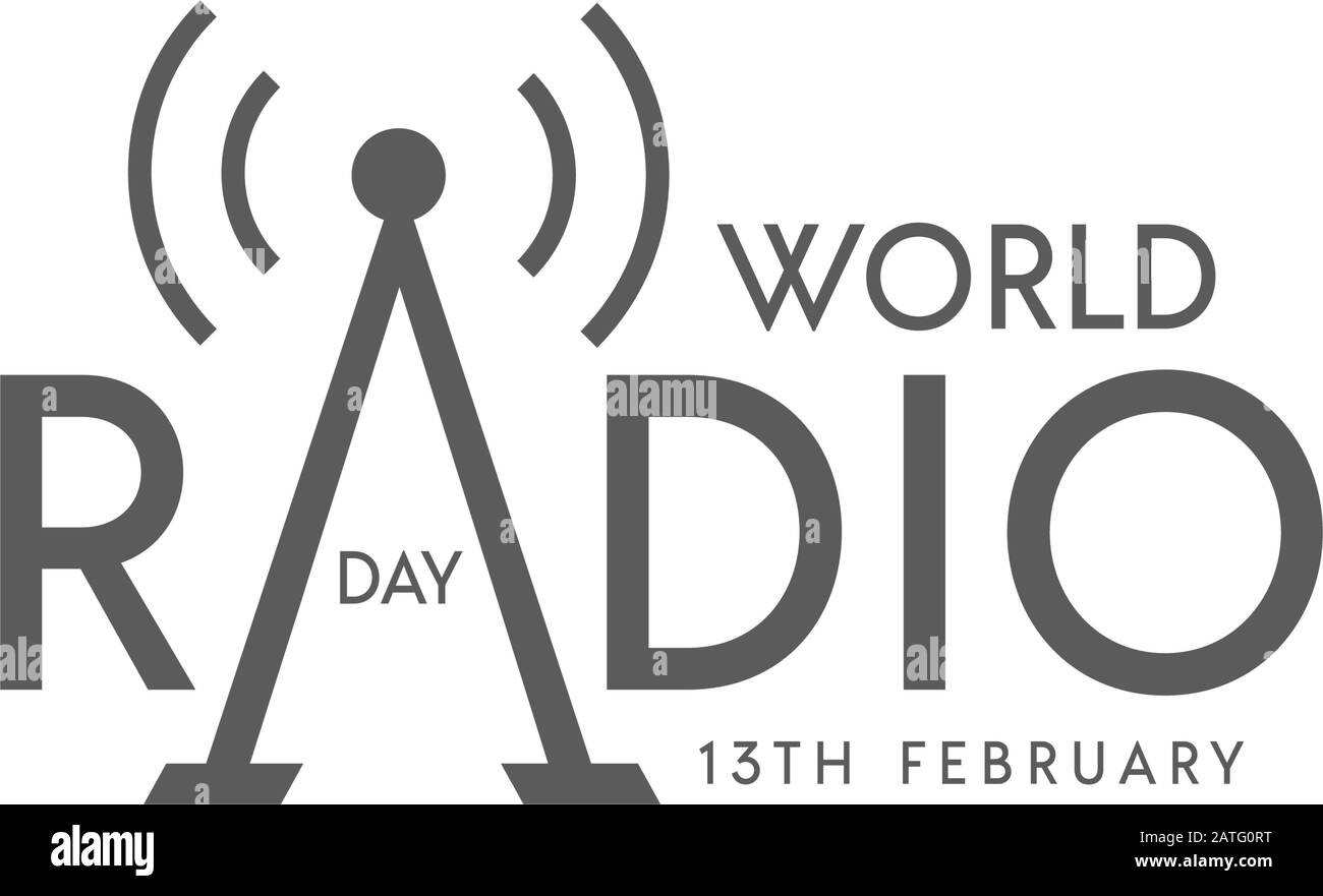 logo design of World radio day for poster, banner or any design Stock ...