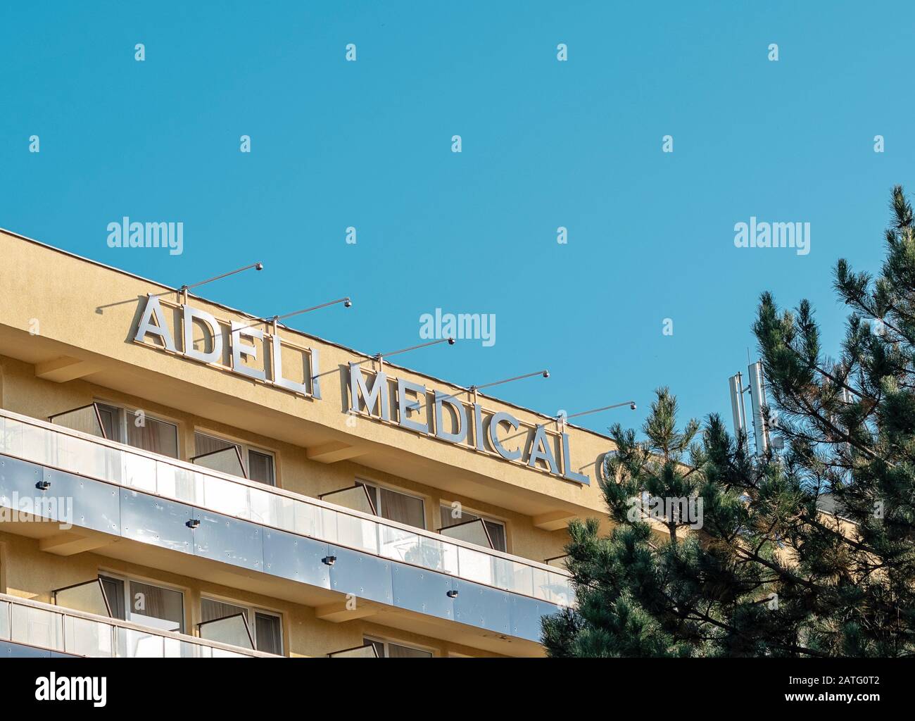 Piestany, Slovakia - October 14th, 2019: View on building of ...